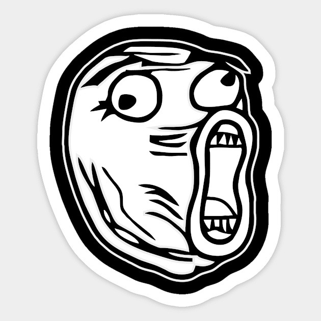 Famous Meme Rage Face - Rage Face - Sticker | TeePublic