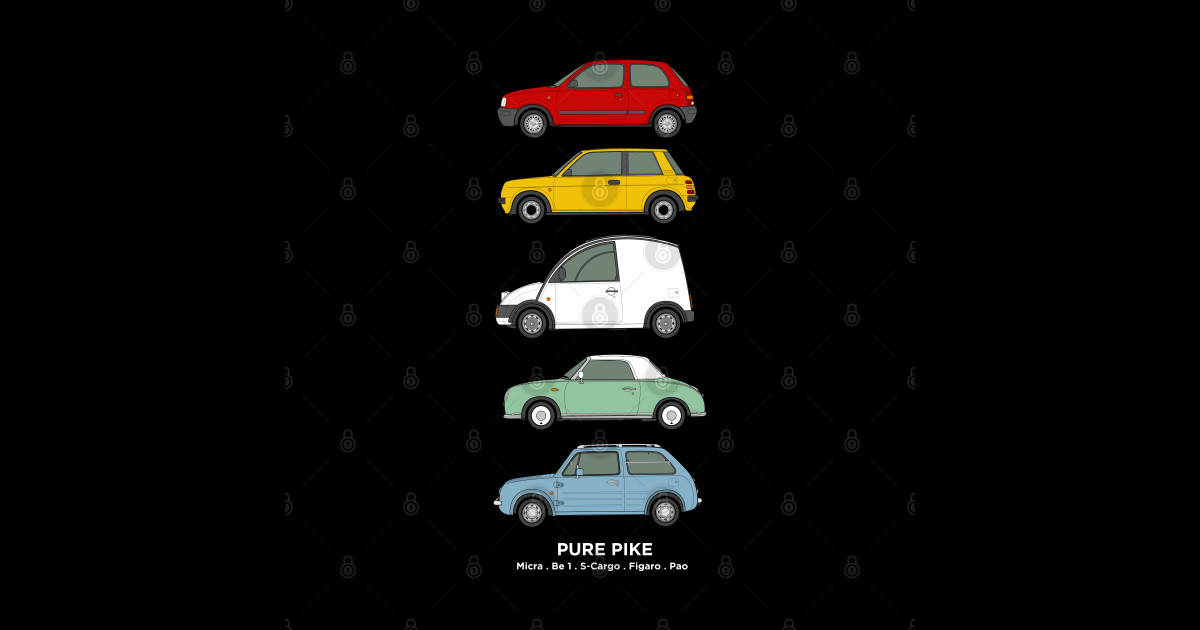 Japanese Pike factory car collection - Cars - Sticker | TeePublic