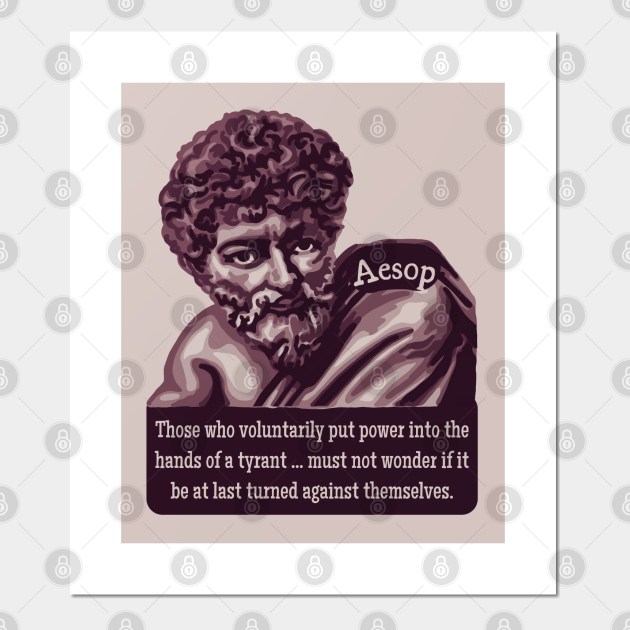 Aesop Portrait and Quote - Aesop - Posters and Art Prints | TeePublic