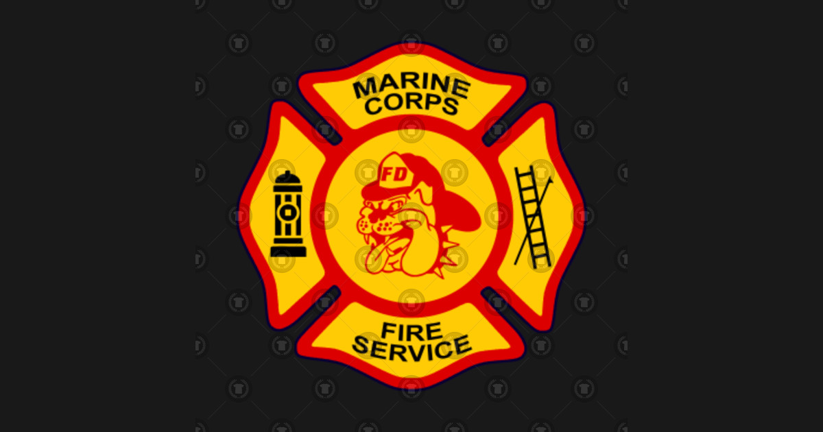 Marine Corps Fire Service - Marine Firefighter - T-Shirt | TeePublic