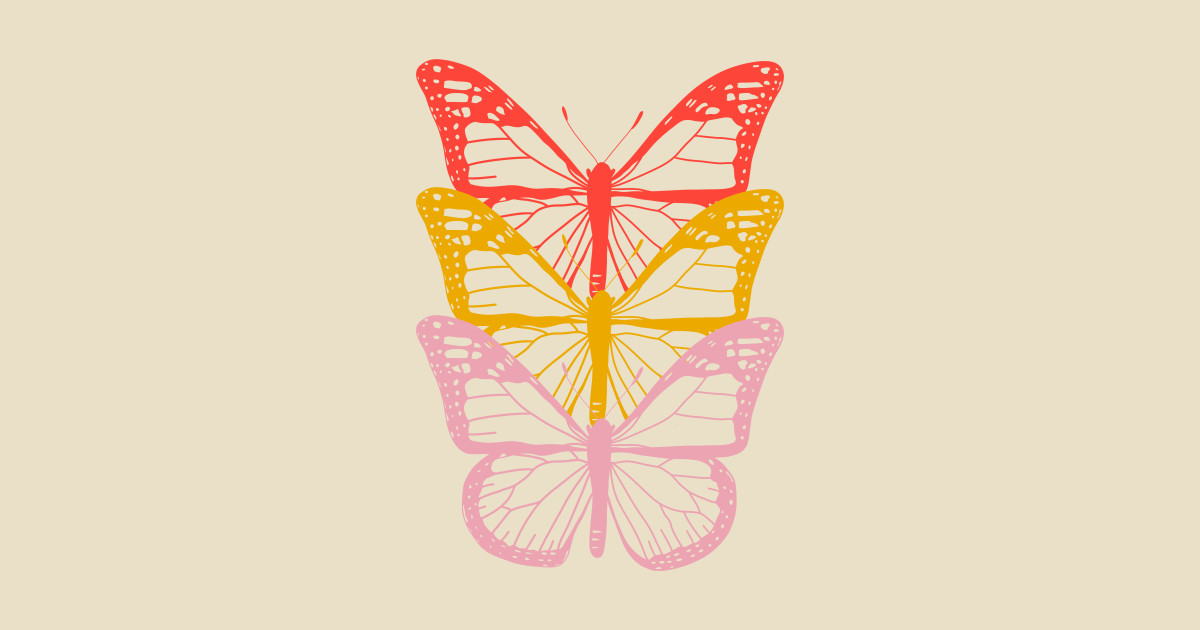 Butterfly Triplets - Butterfly - T-Shirt | TeePublic