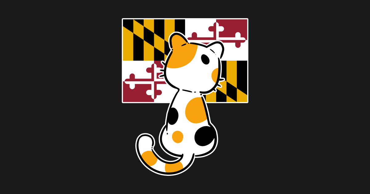 Maryland State Cat - Baltimore Ravens - T-Shirt | TeePublic