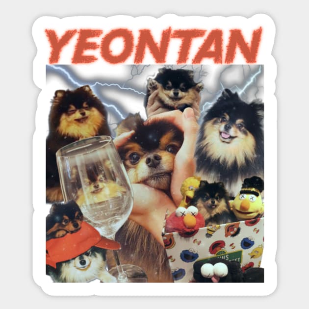 Yeontan BTS V's Dog Graphic Design - Bts - Sticker | TeePublic