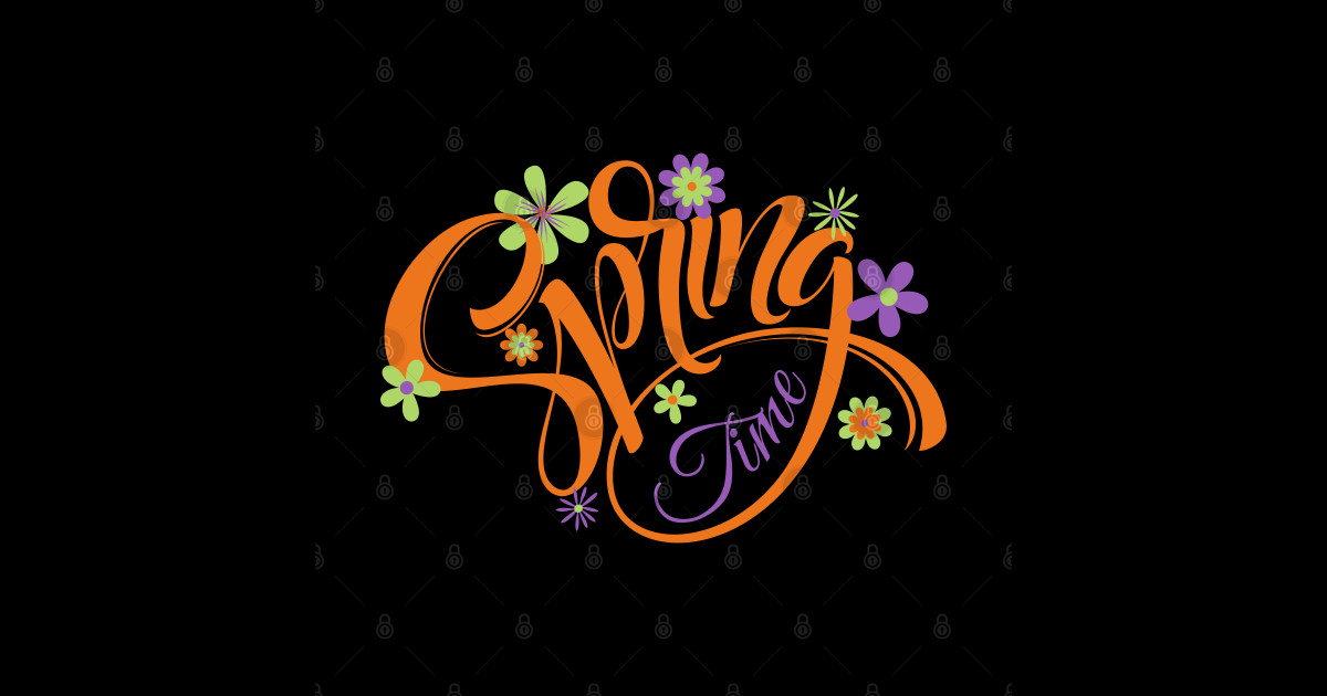 Orange Spring time - Springtime - Sticker | TeePublic