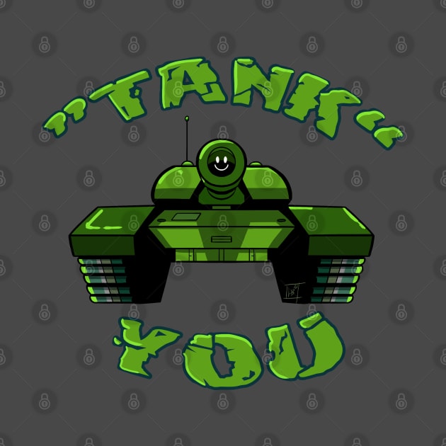 Tank You - Funny Pun Joke - Thank You Pun - Tank - T-Shirt | TeePublic