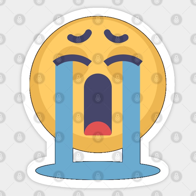 Crying Emoji - Emojis - Sticker | TeePublic