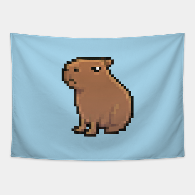 Capybara Pixel Art - Capybara - Tapestry | TeePublic