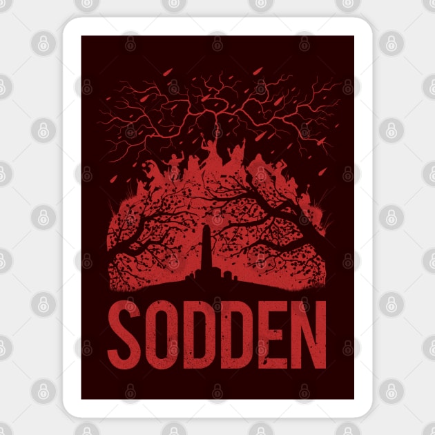 Sodden Hill - title silhouette - The Witcher - Sticker | TeePublic