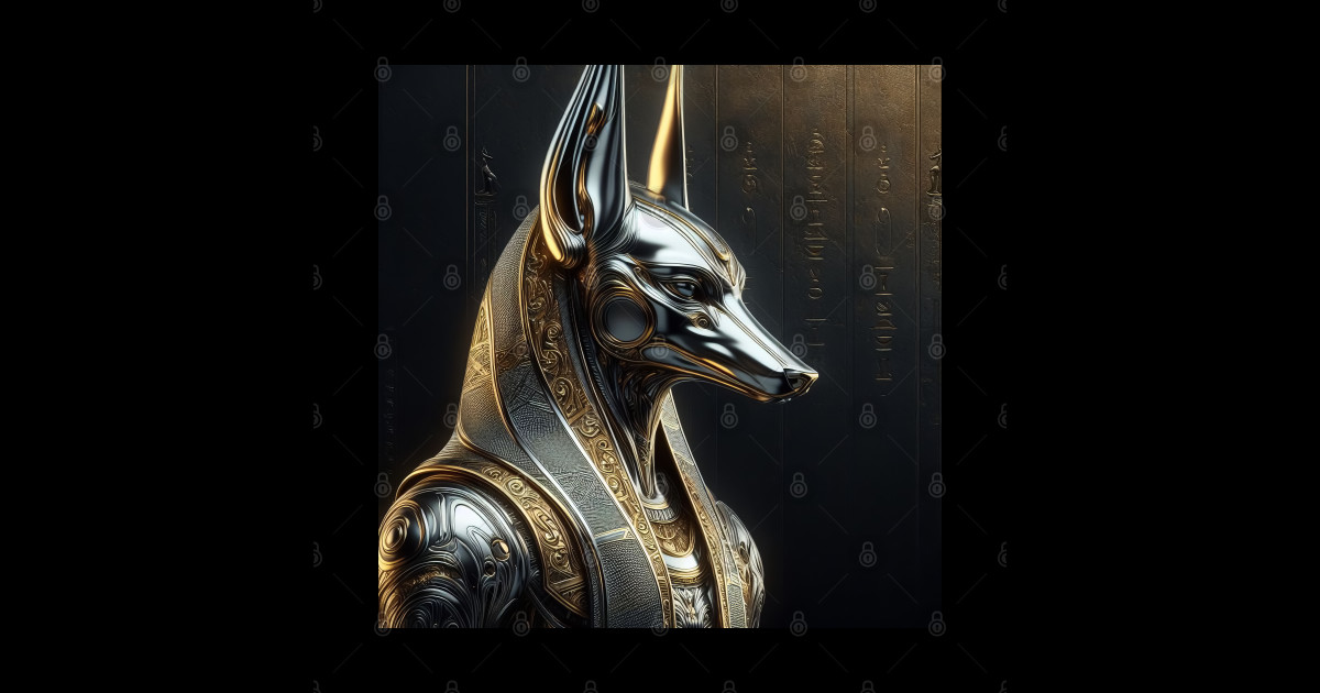 Epic Golden Anubis - Anubis Egyptian God - Sticker | TeePublic