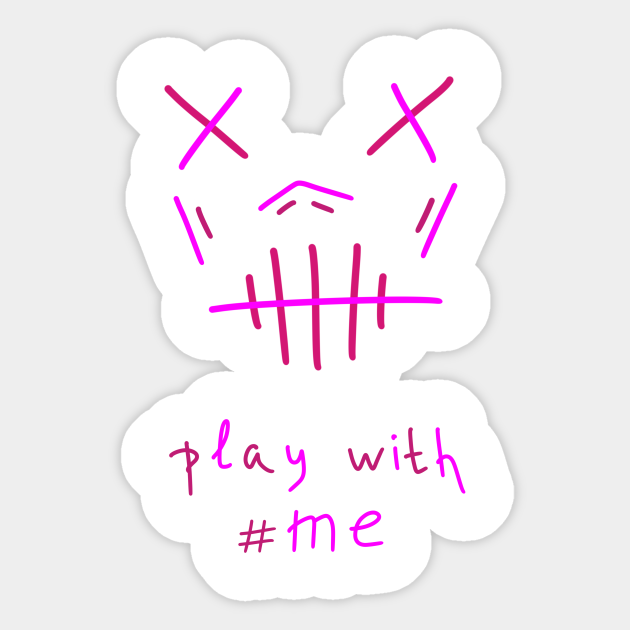 Play with me, Gamer Gift, Funny Meme Skull - Play With Me - Sticker ...