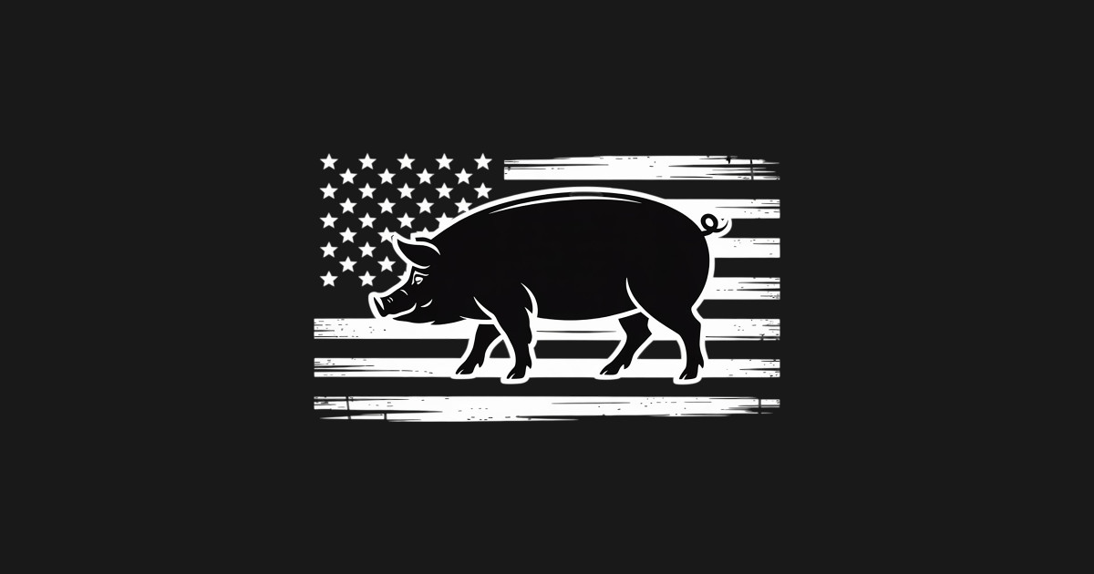 Pigs 4th Of July USA Flag US America - Pigs 4th Of July Usa Flag Us ...