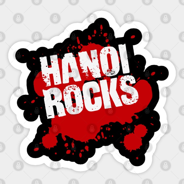 hani rocks || red splash - Hanoi Rocks - Sticker | TeePublic