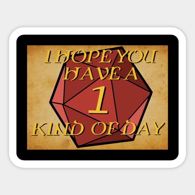 Dungeons & Dragons Nat 1 - Dungeons And Dragons - Sticker | TeePublic