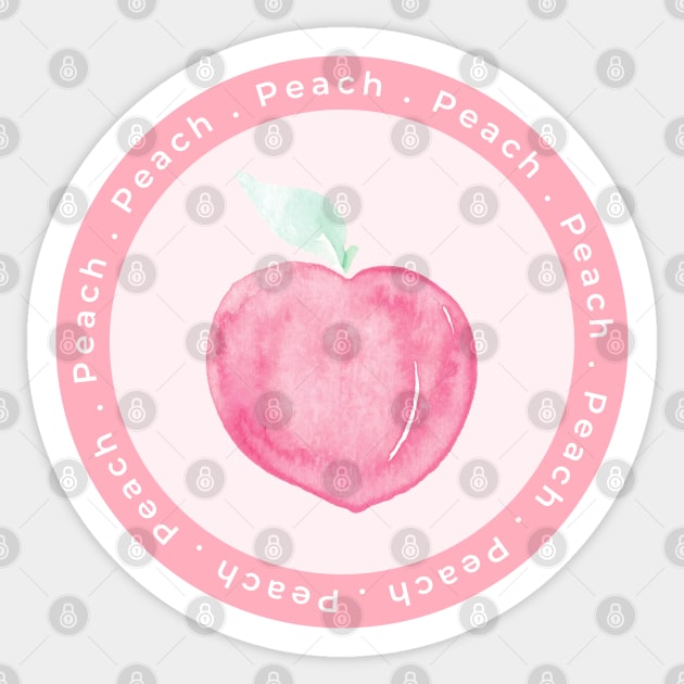 Peach - Kawaii - Sticker | TeePublic
