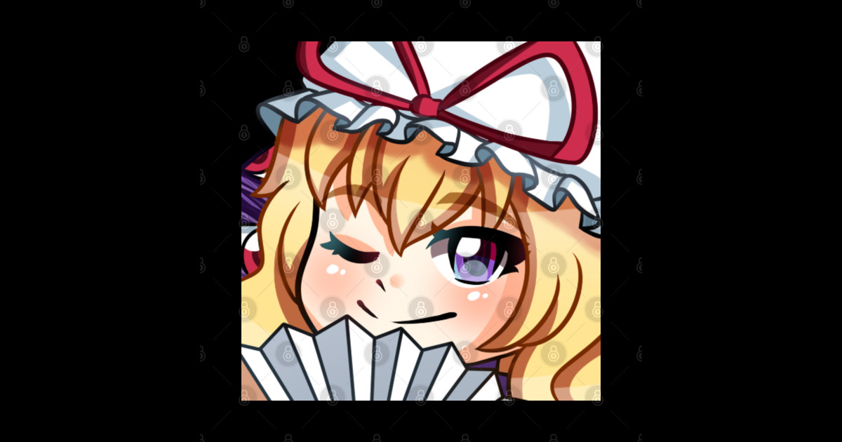 Yukari Yakumo Smug - Touhou Project - Sticker | TeePublic
