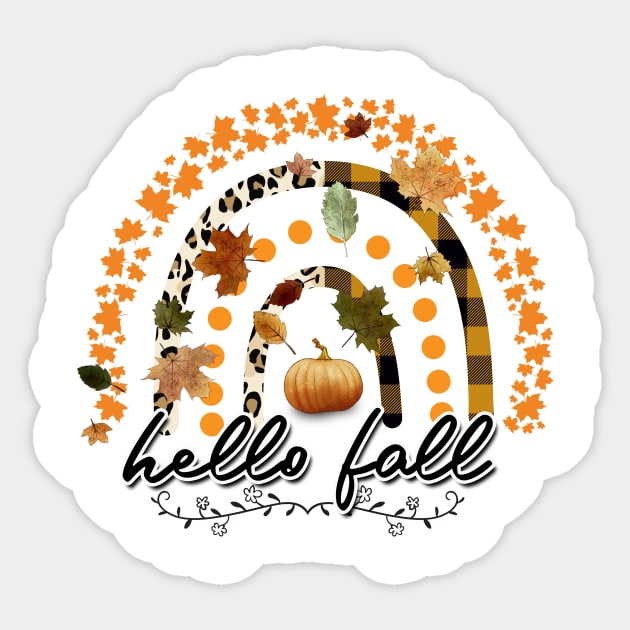 Hello fall - Halloween - Sticker | TeePublic