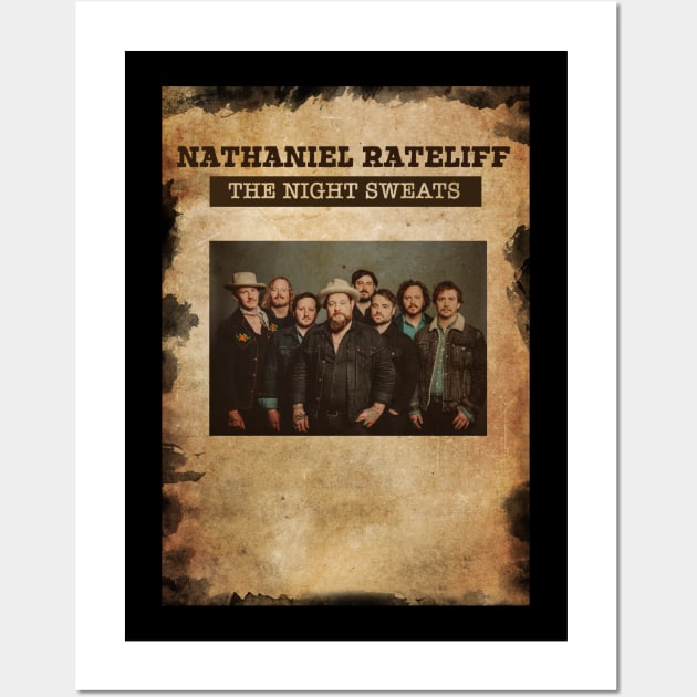 Vintage Old Paper 80s Style Nathaniel Rateliff and The Night Sweats ...