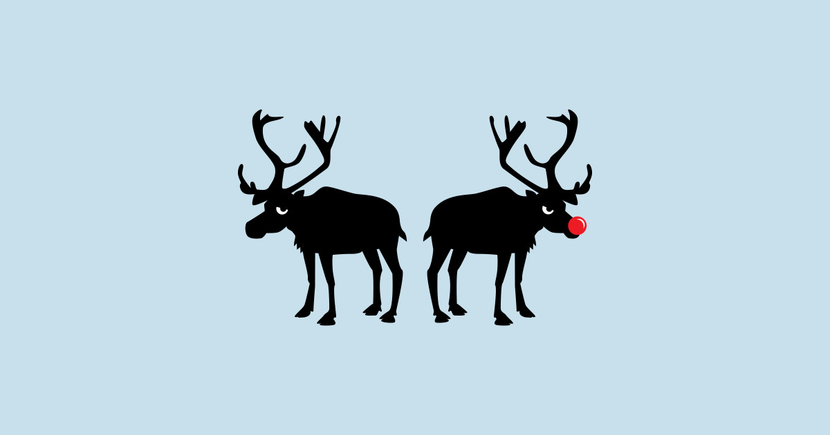 Angry Animals: Rudolph & Prancer - Rudolph - T-Shirt | TeePublic