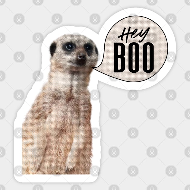 Cute Meerkat -Hey Boo - Meerkat - Sticker | TeePublic
