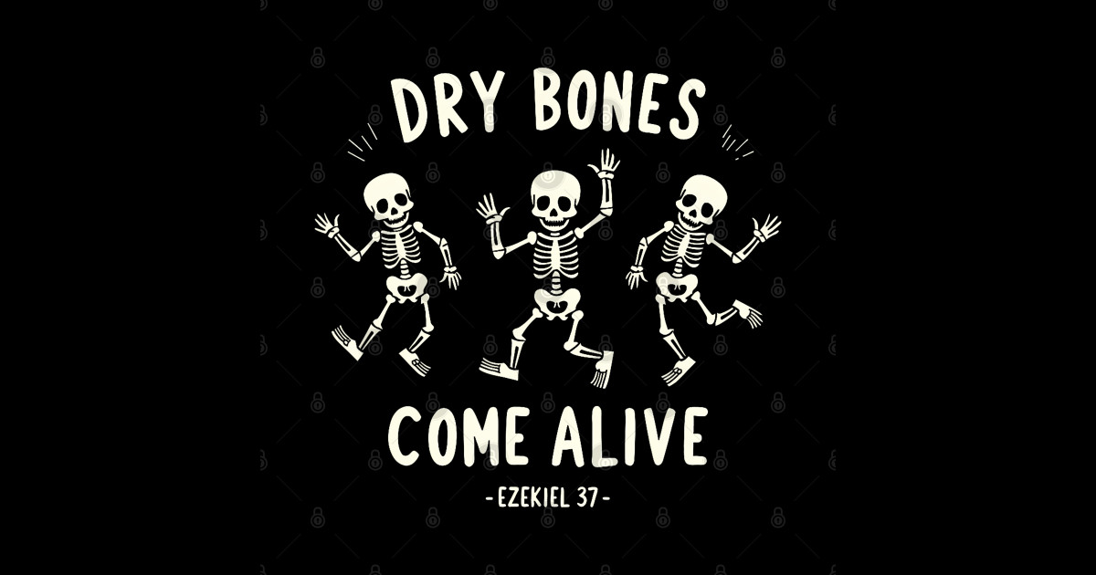 Dry Bones Come Alive Funny Skeleton Dancing Meme - Skeleton - Sticker ...