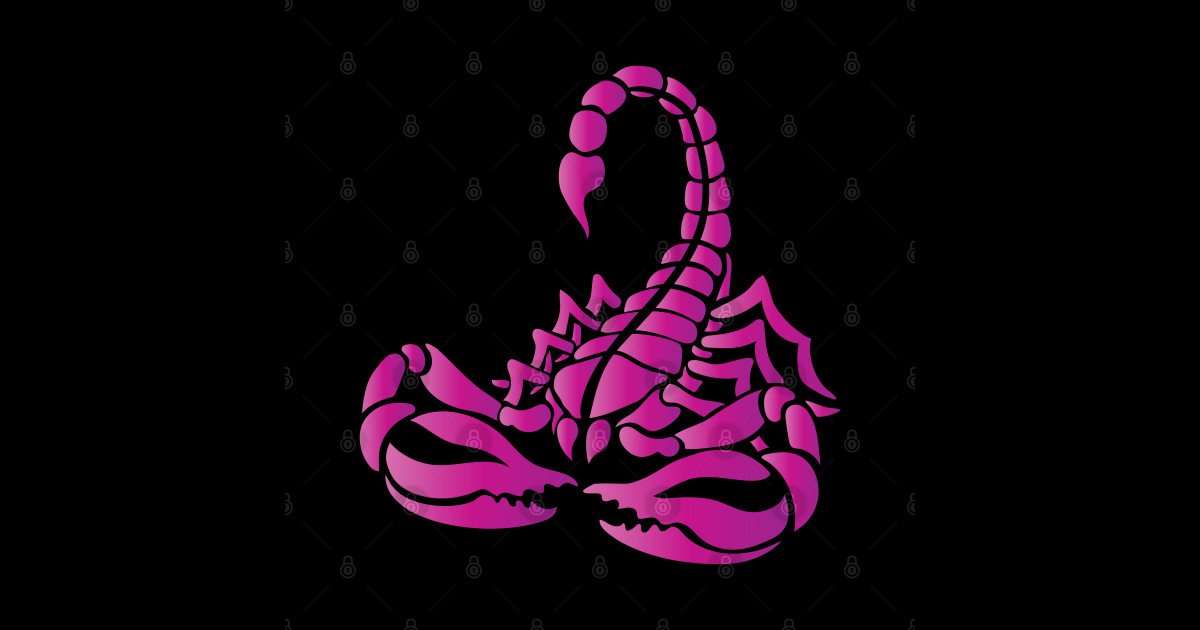 Pink Scorpion, Tribal Art Style - Scorpion - Sticker | TeePublic