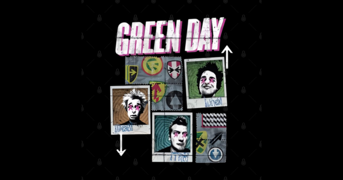 Green Day Punk Rock Collage - Green Day - Sticker | TeePublic