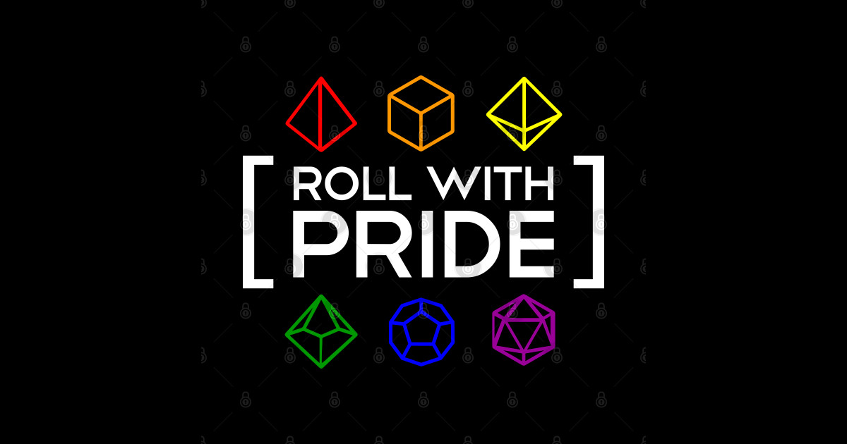 Roll with Pride - Dnd - Sticker | TeePublic