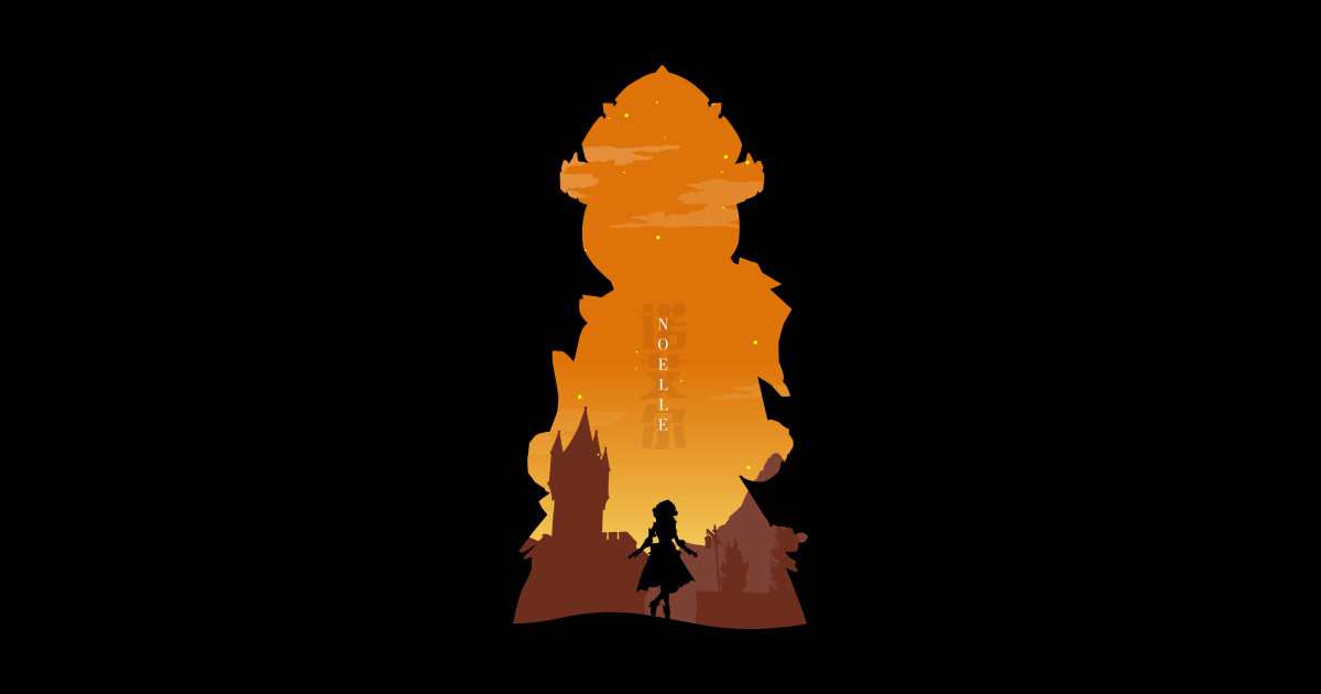 Noelle Landscape - Genshin Impact - Sticker | TeePublic