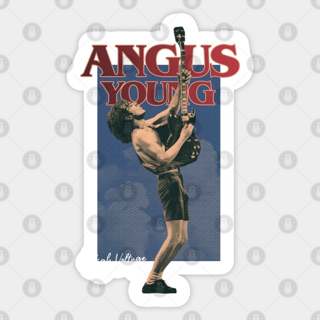 Angus Young High Voltage - Angus Young - Sticker | TeePublic