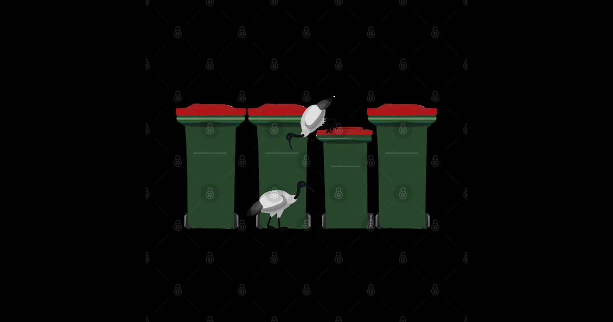 Bin Chicken Ibis Wheelie Bins - Bin Chicken - Sticker | TeePublic