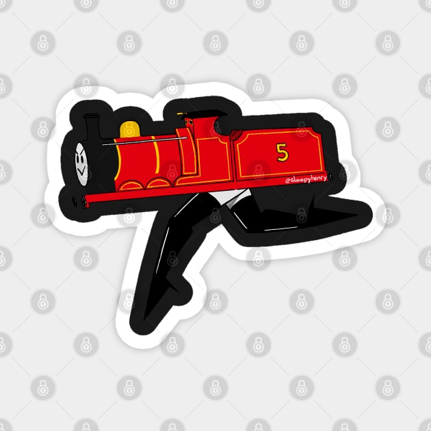 James the Sexy Engine - boots - James The Red Engine - Magnet | TeePublic