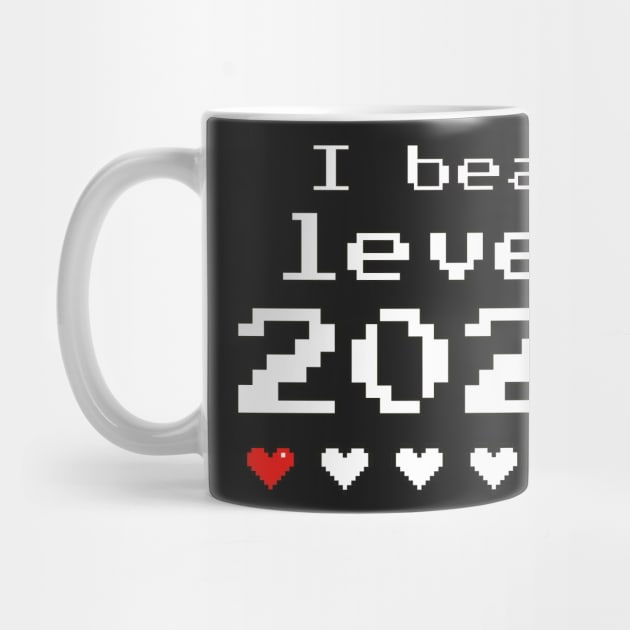 I beat level 2020 Funny Pixel Art 8-Bit Gaming - 2020 Survivor - Mug ...