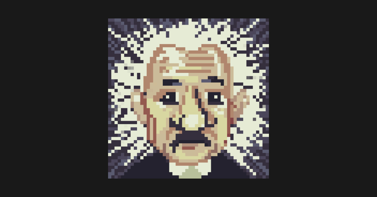Albert Einstein pixel art - Einstein - T-Shirt | TeePublic