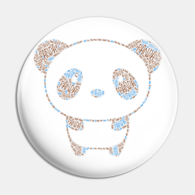 panda word art - Panda - Pin | TeePublic