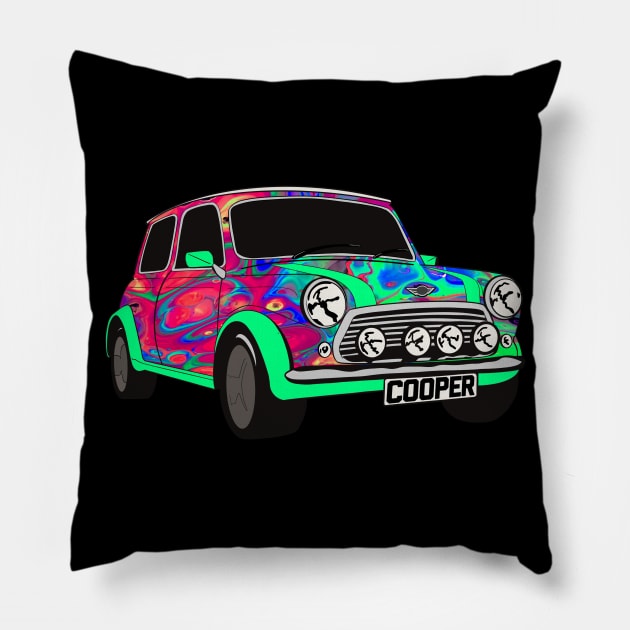 Vintage Mini Cooper - Mini Cooper Gift Idea - Pillow | TeePublic
