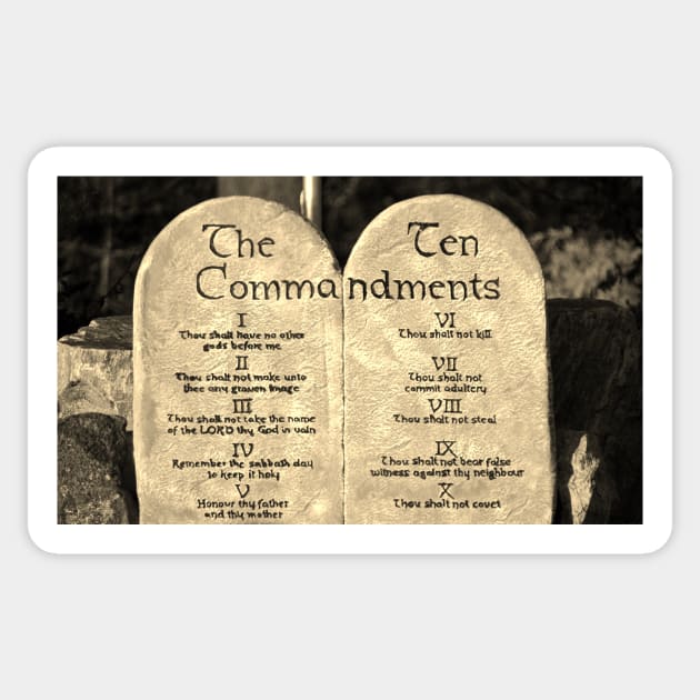 The Ten Commandments - Bible - Sticker | TeePublic
