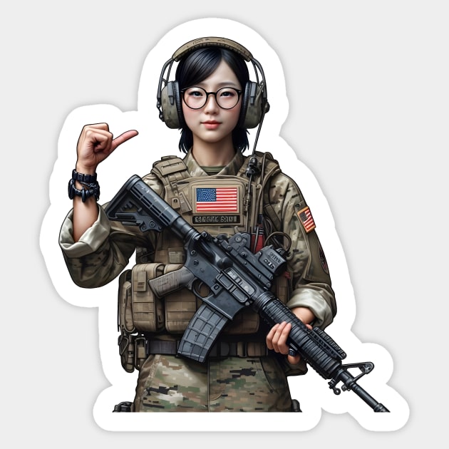 Tactical Girl - Tactical - Sticker | TeePublic
