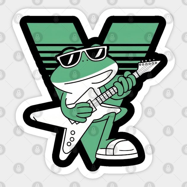 Rockstar Frog Neon Vibes - Frog - Sticker | TeePublic