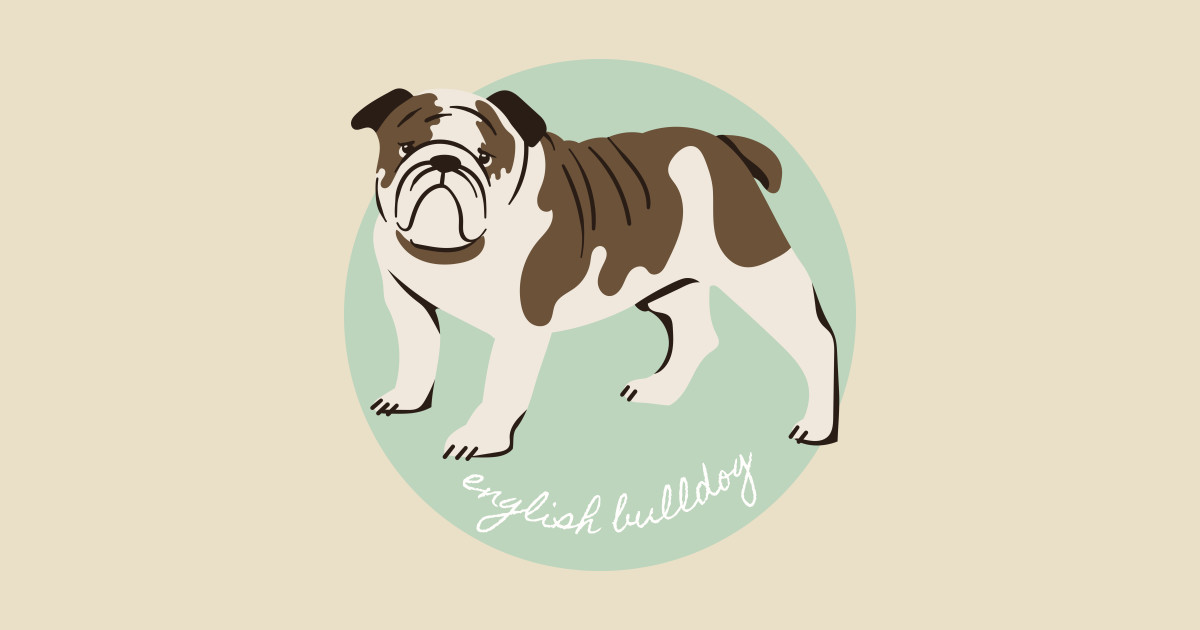 English Bulldog Dog Breed Cursive Graphic - English Bulldog - T-Shirt ...