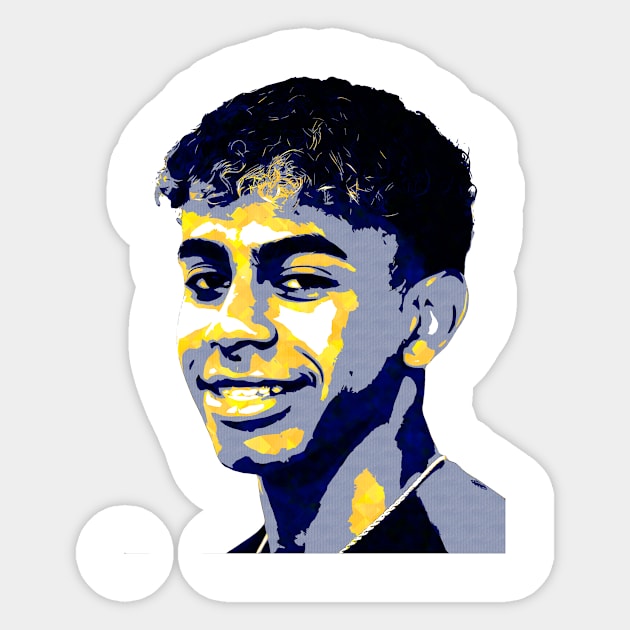 Lamine Yamal pop art - Lamine Yamal - Sticker | TeePublic