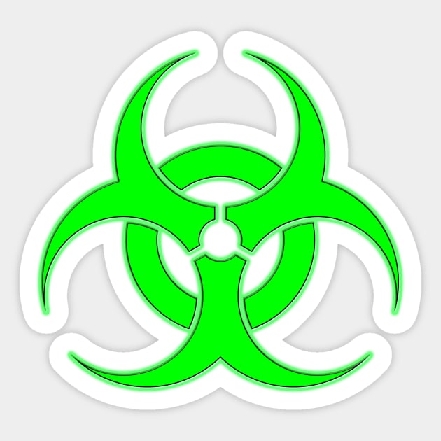 Neon Green Biohazard Sign - Biohazard - Sticker | TeePublic