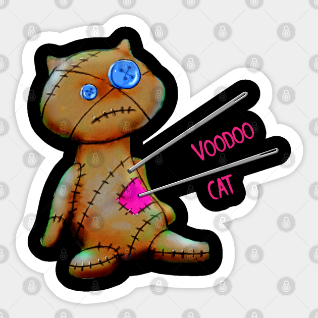 Voodoo cat - Voodoo - Sticker | TeePublic