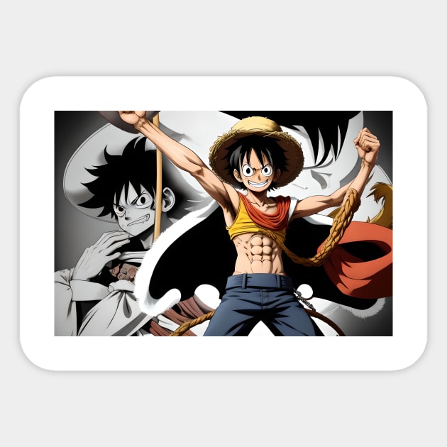 Monkey D. Luffy Pirates - Monkey D Luffy - Sticker | TeePublic