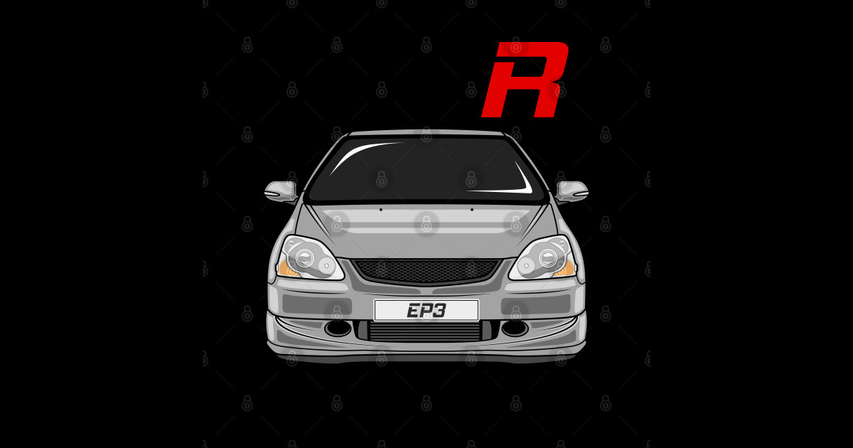 Civic EP3 Type R Silver - Civic Ep3 - Sticker | TeePublic
