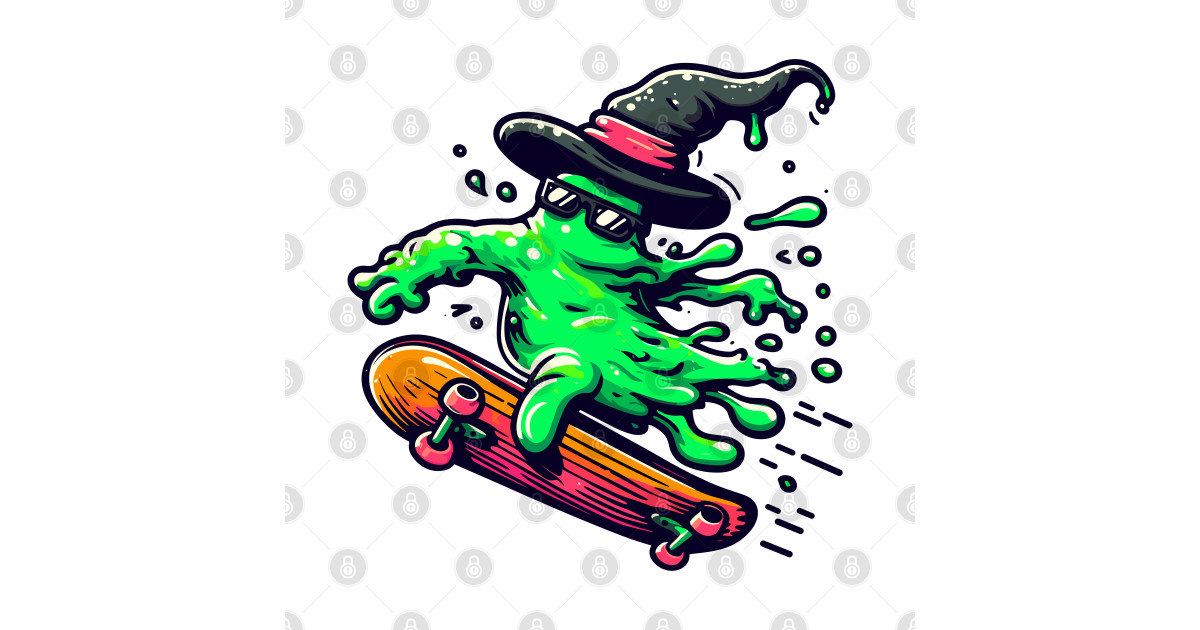 Kawaii skate slime wizard - Funny Slime - T-Shirt | TeePublic
