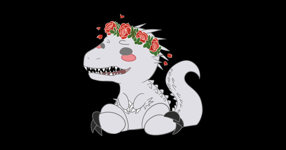Indominus Rex Flower Crown Chibi - Indominus Rex - Sticker | TeePublic