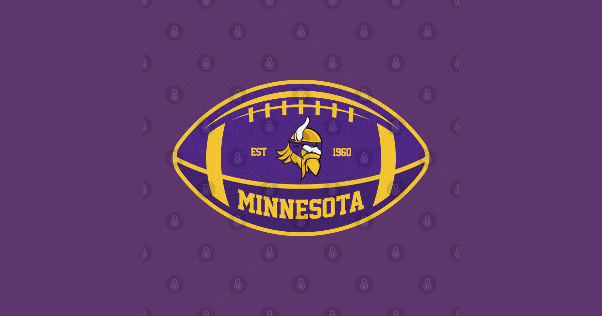 Minnesota Team Colors Football - Minnesota Vikings - T-Shirt | TeePublic