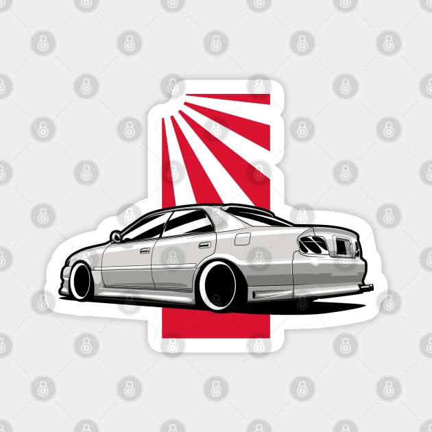 White Chaser X100 JDM Classic Legend - Chaser - Magnet | TeePublic