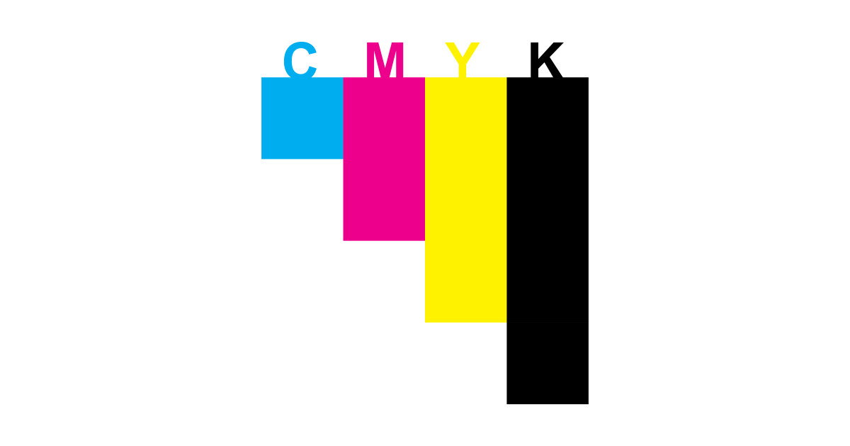 CMYK Cascading Blocks - Cmyk - T-Shirt | TeePublic