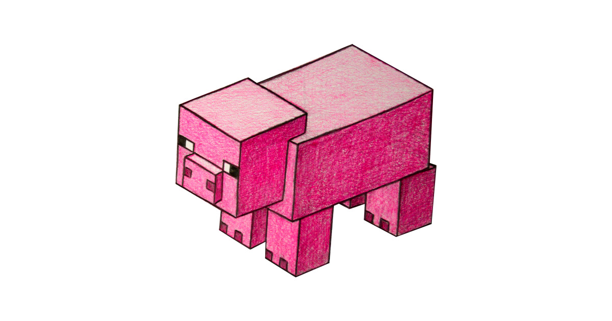 Minecraft Pig - Minecraft - Sticker | TeePublic
